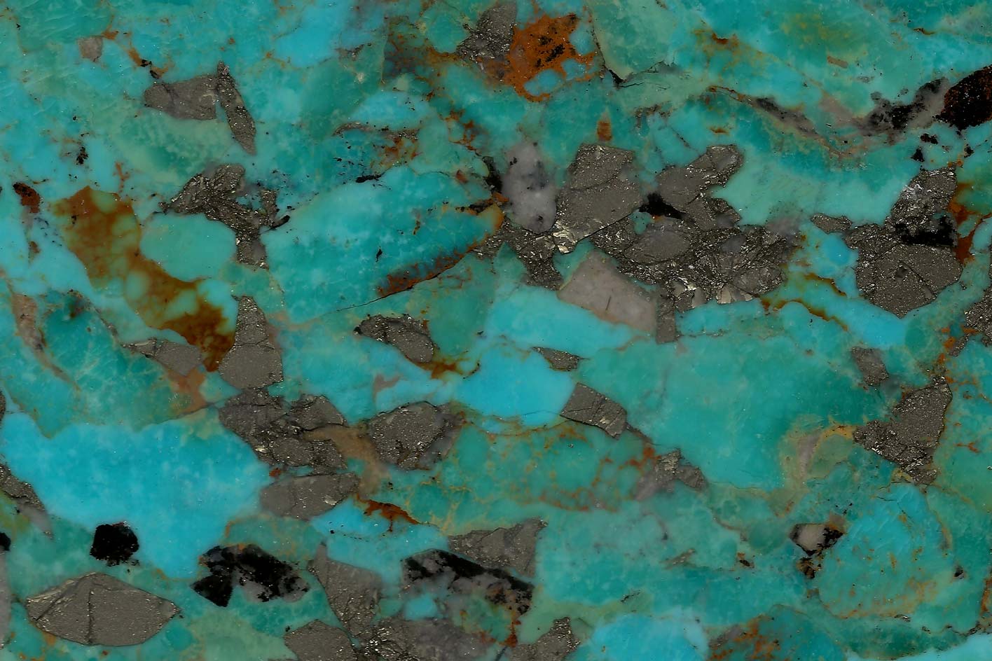 Cochise Turquoise with Iron Pyrite – AZ TURQUOISE